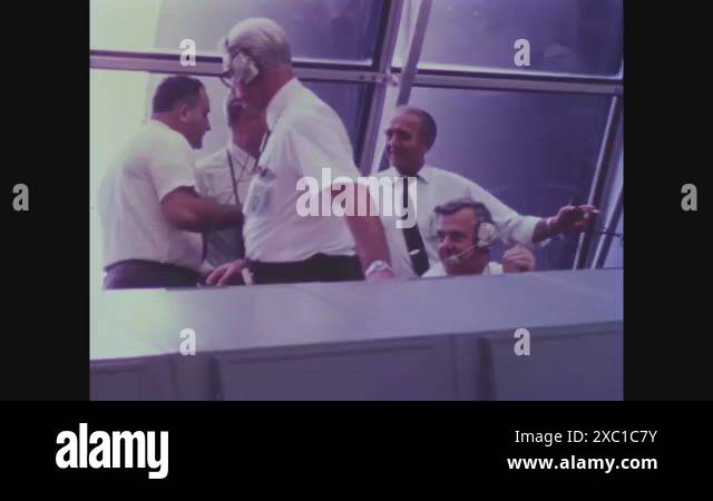 1969 - Wernher von Braun and NASA engineers Rocco Petrone and Thomas O ...