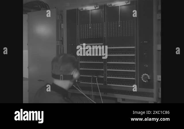 1940s - Nazi soldiers work at the communications center of an ...