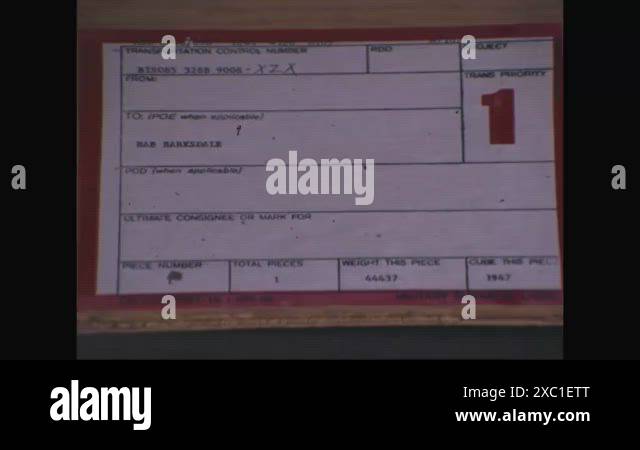 1973 - Shipment slips for US Army tanks are shown before they are ...