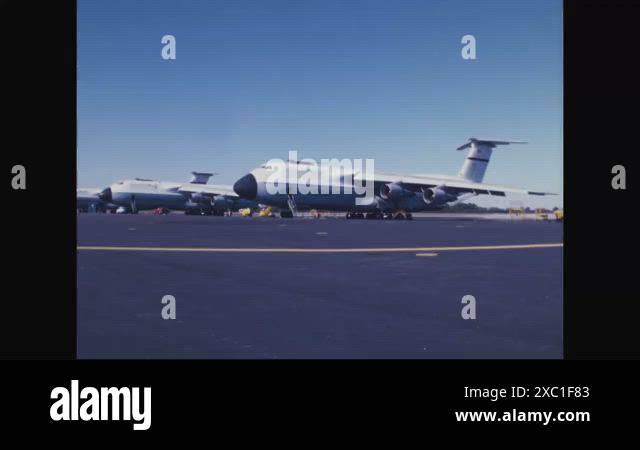 1973 - USAF cargo planes sit ready at Dover Air Force Base for the ...