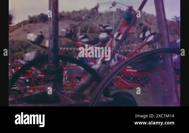 1960s - People enjoy rides, balloons, food, and watching horses display ...