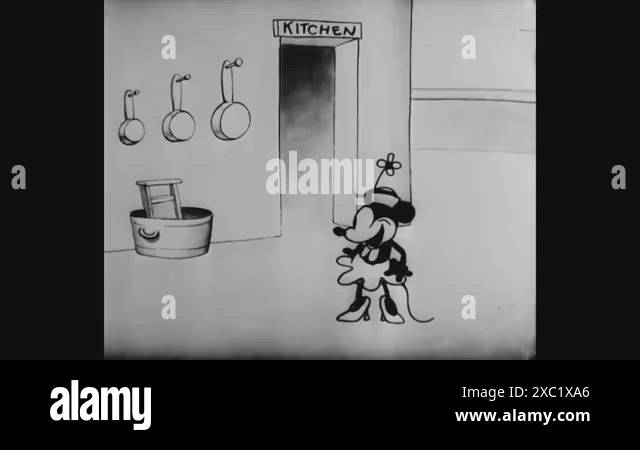 USA - 1928 - In this animated film, Mickey and Minnie Mouse find a goat ...