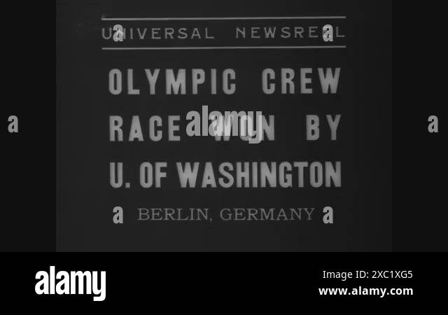 1936 - The eight-man rowing competition in the summer Olympics begins ...