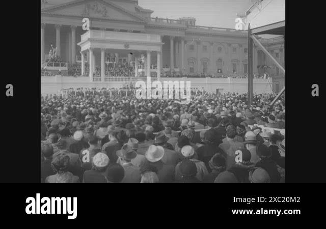 1953 - President Eisenhower is sworn in by Chief Justice Vinson as ...