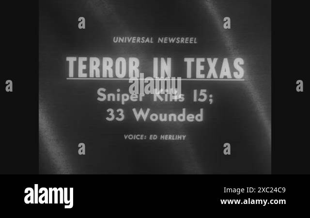 1966 - Sniper Charles Whitman opens fire from a tower on the campus of ...