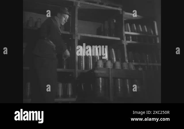 1949 - US Army explosives are stored in an underground bunker, and the ...