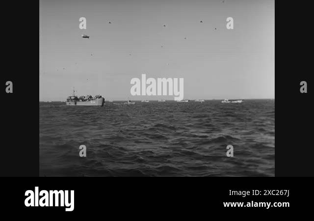 1940s - African-American soldiers ride in a troop transport ship and ...