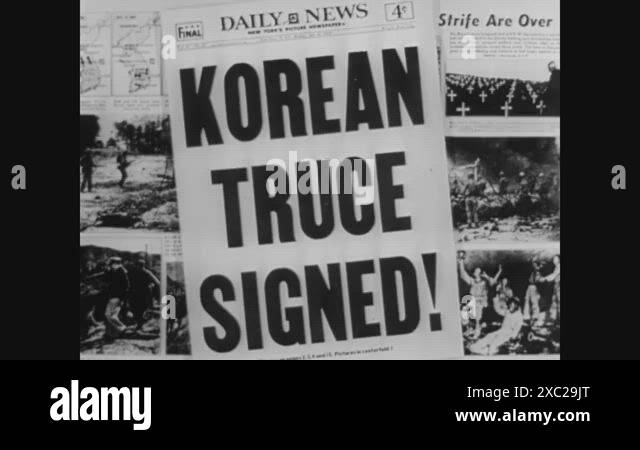 1953 - American soldiers come home when the Korean War ends. Secretary Dulles meets with other ...