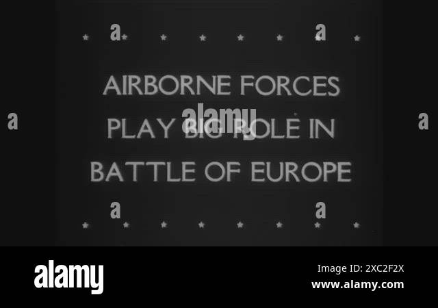 1944 - US Army shock troops board transport gliders, while jeeps and ...
