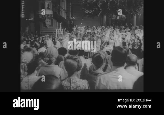 1964 - Princess Anne-Marie of Denmark is walked down the aisle by her ...