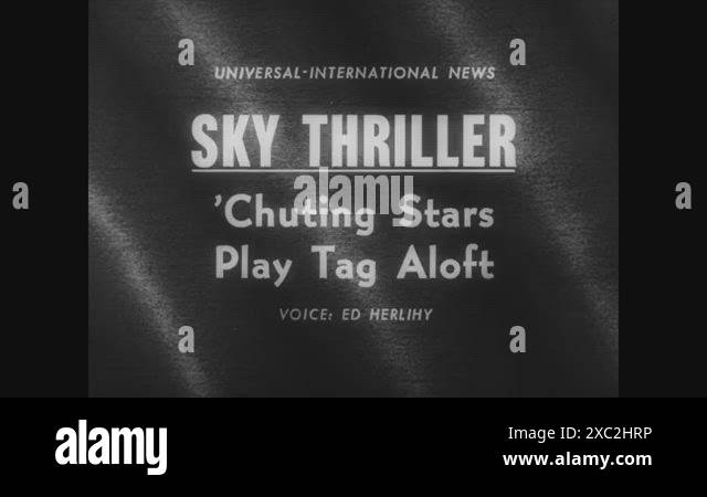 1963 - The Chuting Stars, the US Navy's parachute exhibition team, bail ...