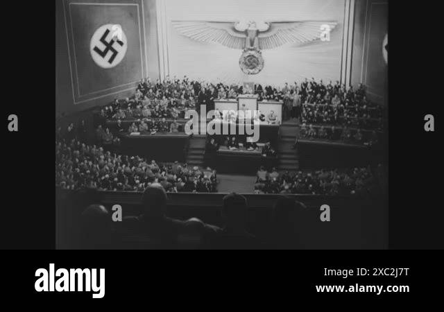 1930s - Adolf Hitler addresses the Reichstag Stock Video Footage - Alamy