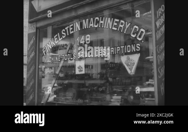 1930s - Exteriors of a machine shops and restaurants run by Jewish ...