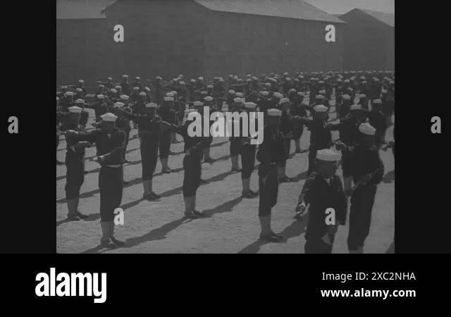 ILLINOIS - 1942 - African-American US Navy sailors practice signaling ...