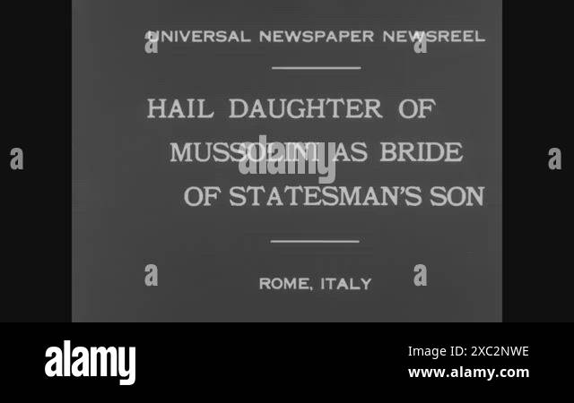 ROME - 1930 - Edda Mussolini marries Galeazzo Ciano in Rome, Italy ...