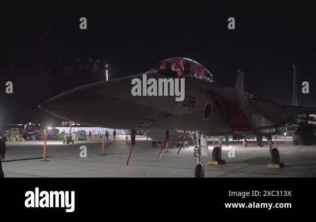 Fireworks at night behind a fighter jet at an airshow Stock Video ...