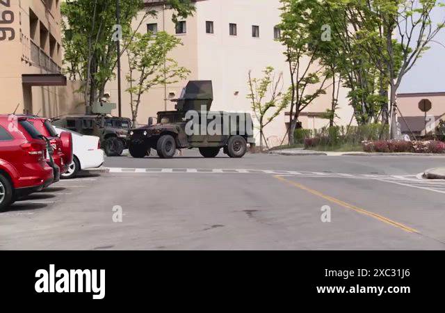 U.S. troops practice for a mass shooting incident at a school or ...
