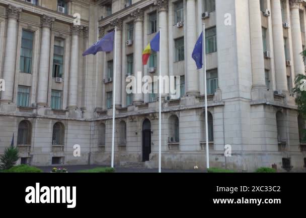 Bucharest, Romania. May 25, 2024. the Romanian, European Union and NATO ...
