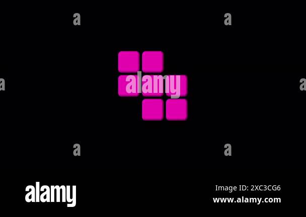 4K Animation - loading square icon on transparent background. Looped ...