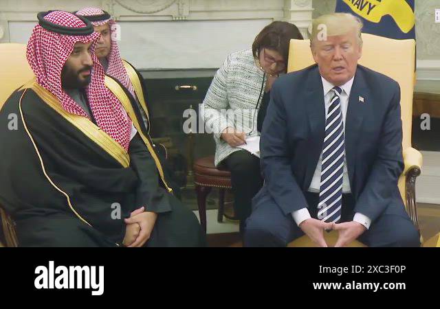 2018 - U.S. President Donald Trump meets with Crown Prince Mohammed Bin ...