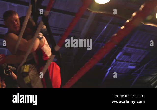 U.S. Marines face British Royal Marines in a boxing match at the ...