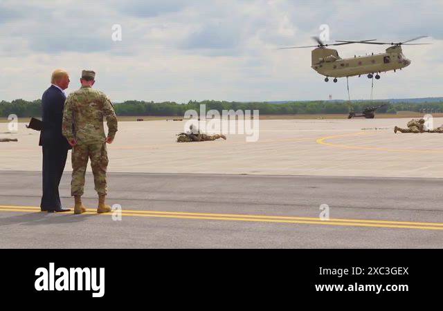 2018 - U.S. President Donald J. Trump greets commanders and watches an ...
