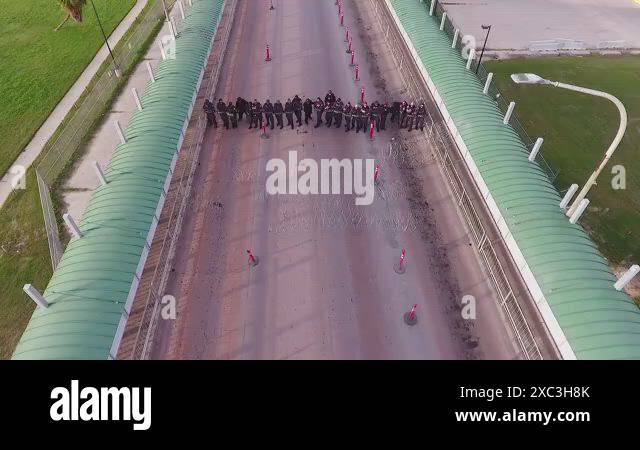 2019 - U.S. Customs and Border patrol engage in a riot control exercise ...