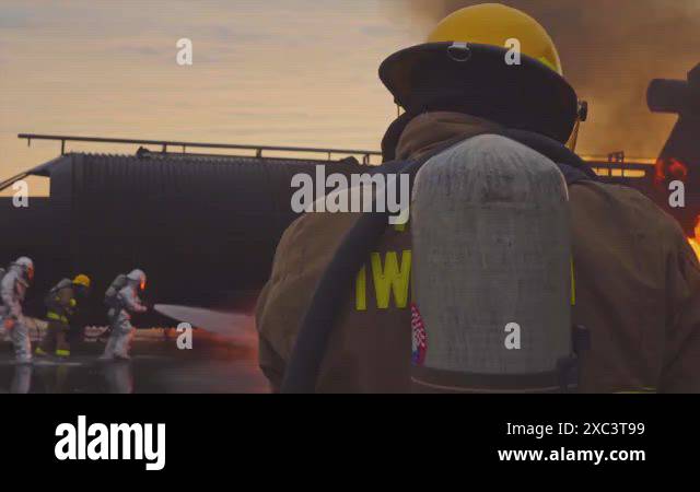 2019 - Aircraft Rescue and Fire Fighting (ARFF) Marines conduct fire ...