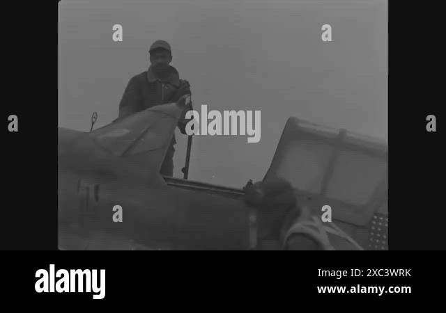 1943 - An African-American airman of the 99th Fighter Squadron gets ...