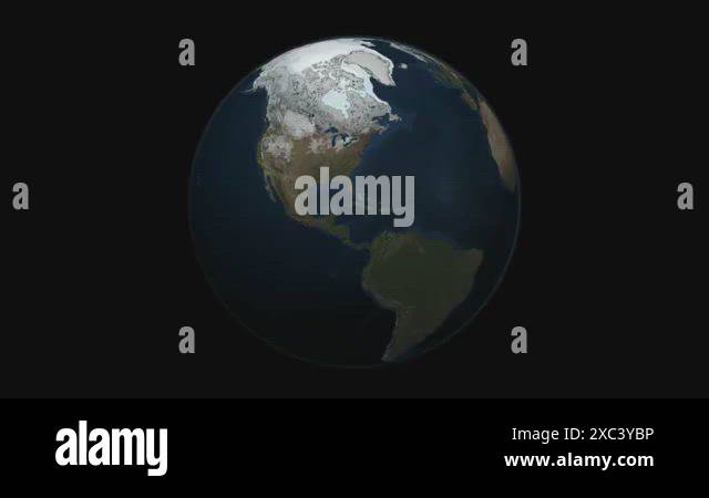 Animated map of decline in polar sea ice suggests global warming Stock ...