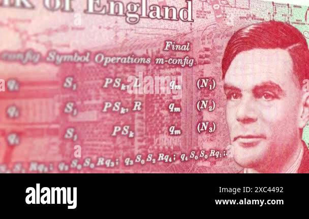 London, UK - 1 March 2024: Famous mathematician Alan Turing, Portrait ...