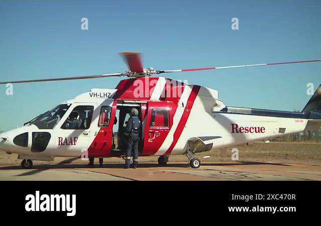 A Royal Australian Air Force search and rescue helicopter performs ...