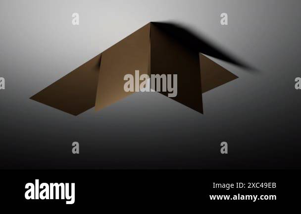 Abstract cardboard box assembling and disassembling isolated on white ...