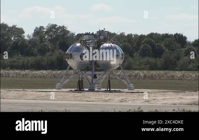 A futuristic spacecraft called Morpheus is tested by NASA Stock Video ...