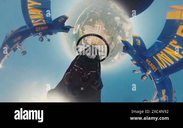 360 footage of the U.S. Navy Flight Demonstration Squadron, the Blue ...