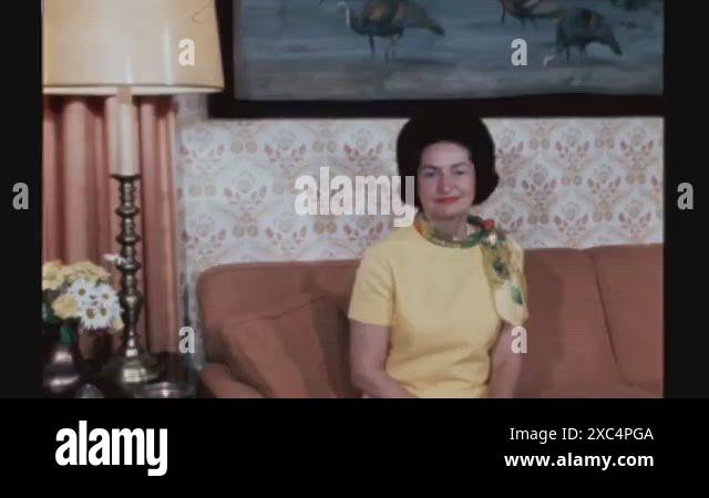 Claudia 'Lady Bird' Johnson speaks about a Civil War painting and a picture of O. Henry in the ...