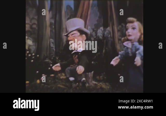 1953 - In this film told with marionettes, two puppets in a forest ...