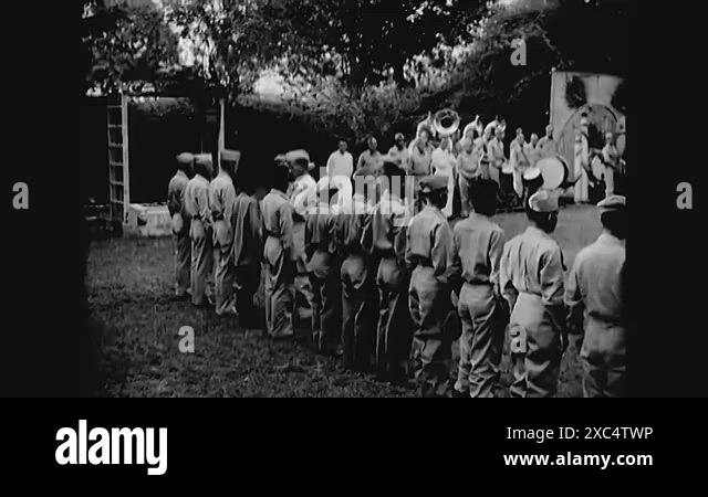 1945 - American soldiers gather for a medal ceremony in Cebu, the ...