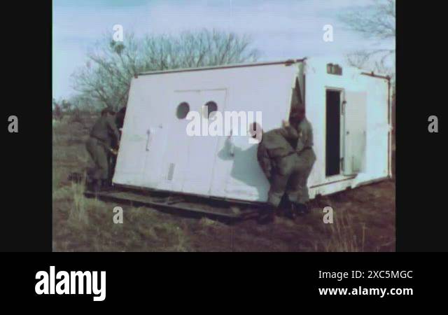 1960s - US Army surgeons operate in an expandable field hospital Stock ...