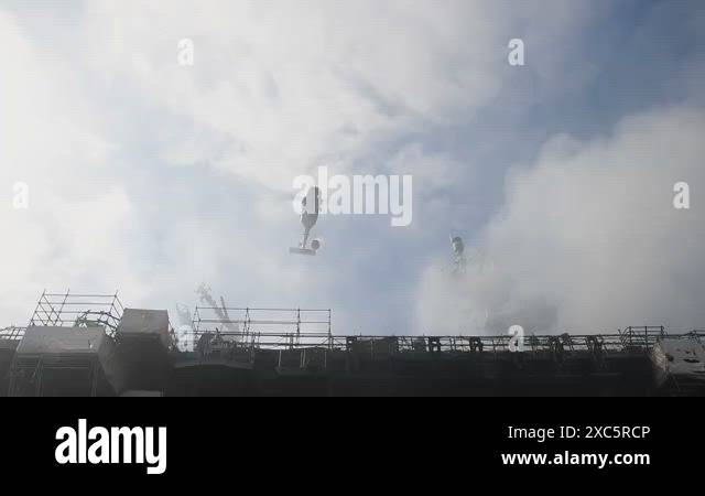 2020 A helicopter fights a fire aboard amphibious assault ship USS ...