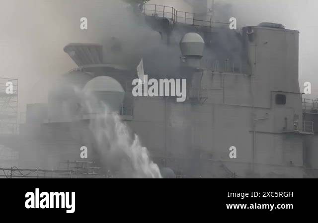 2020 Fighting a fire aboard amphibious assault ship USS Bonhomme ...