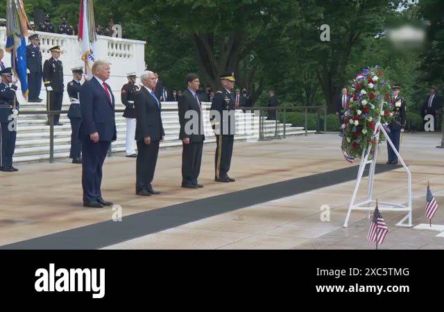 2020 President Trump, Vice-President Pence,Defense Secretary Esper ...