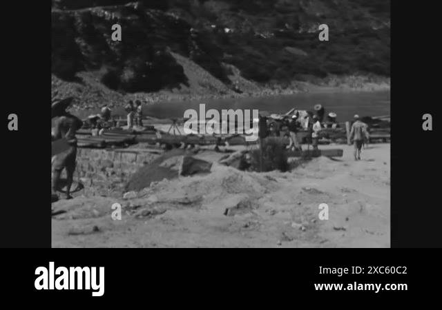 1944 - Part of a film about the building of the Hwitung Hwitung timber ...