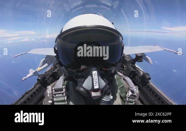 Cockpit footage, U.S. Marine pilot working with soldiers conducting ...