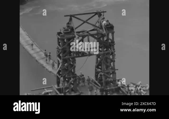 1944 - Part of a film about the building of the Hwitung timber ...