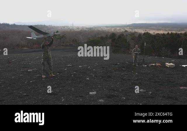 2023 U.S. Marines prepare an RQ-20B Puma fixed-wing unmanned aerial ...