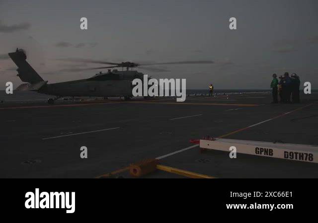 Amphibious Assault Ship USS America (LHS 6) 01/15/2020 F-35 B Lighting ...