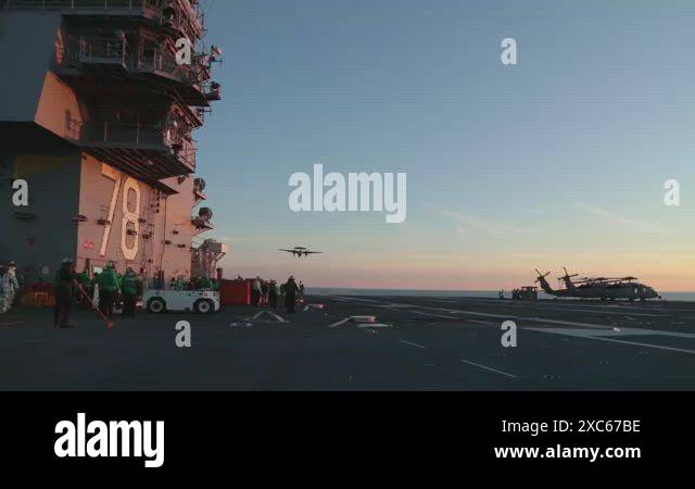 USS Gerald R. Ford, 01-16-2020 A Northrop Grumman E-2D Advanced Hawkeye ...