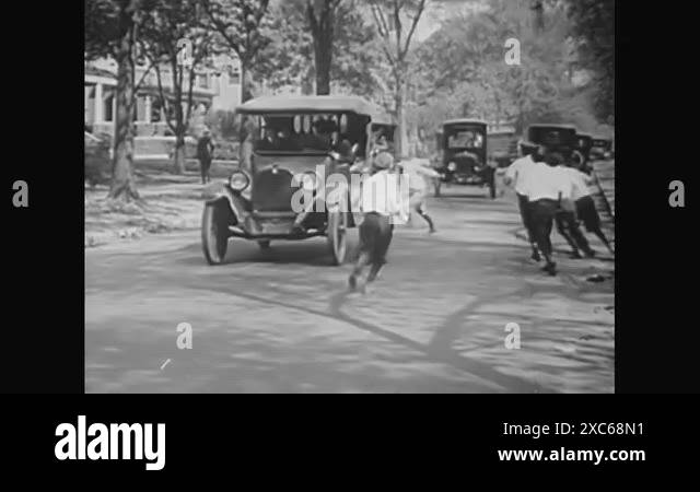 USA - 1920s - traffic problems give rise to many dangers including ...