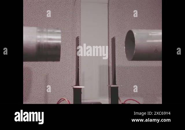 USA - 1969 - Two scintillators and a spark chamber are used to study ...